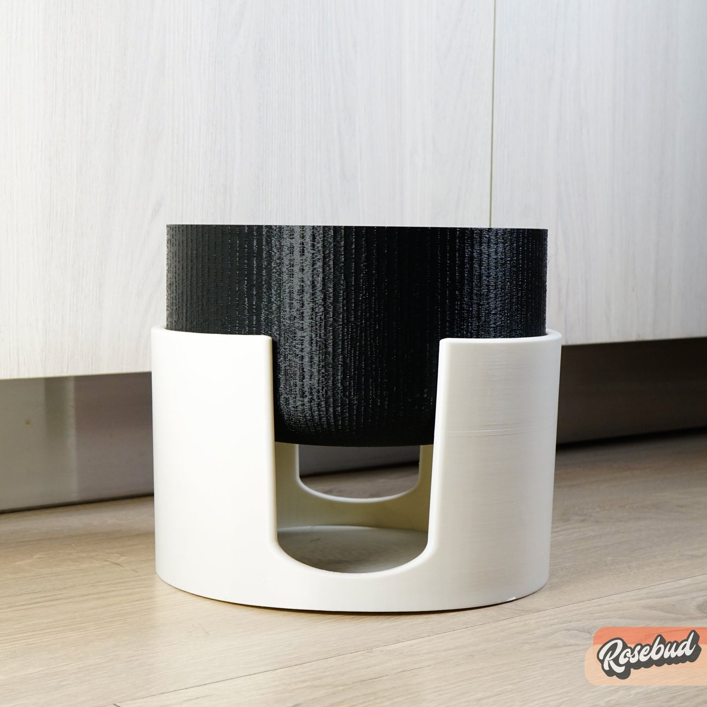 Modern Elevated Planter and Plant Stand Set - 2-Piece Plant Pot with D ...